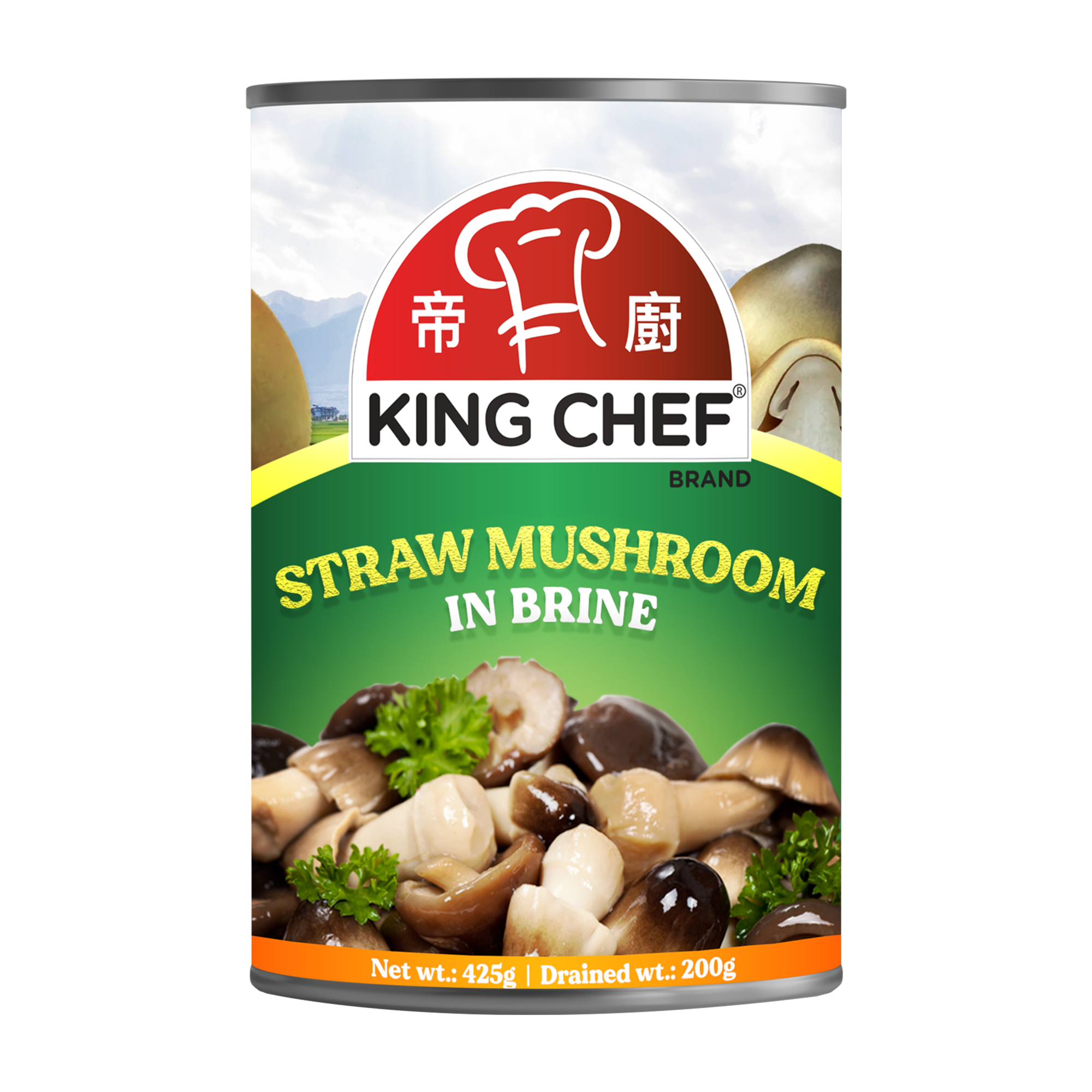 KING CHEF CANNED STRAW MUSHROOM WHOLE (7-14PCS) 425G – McAsia Foodtrade Corporation
