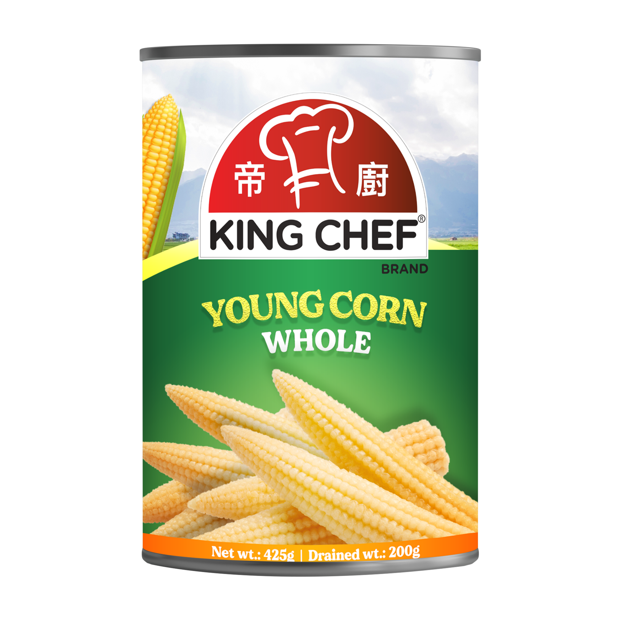 KING CHEF CANNED YOUNG CORN WHOLE 425G – McAsia Foodtrade Corporation